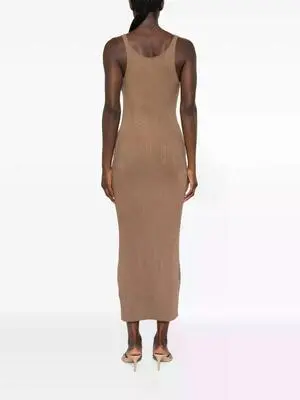 Enza Costa Ribbed Knit Slim-fit Midi Dress