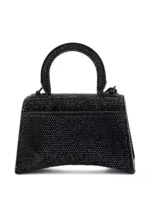 Balenciaga Hourglass Top Handle Bag Suede With Crystals Xs Crossbody Bag