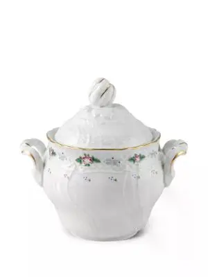 GINORI 1735 Vecchio Floral-print Sugar Bowl - White