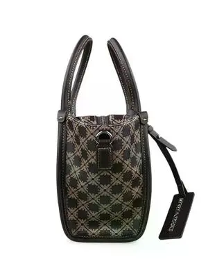 Emporio Armani Monogram-print Logo-tag Tote Bag