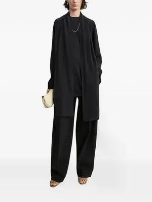 TOTEME Draped Scarf Blouse - Black