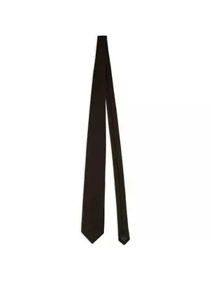 TOM FORD Houndstooth Silk Neck Tie - Brown