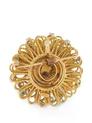 LB EXCLUSIVE Turquoise And Diamond Brooch