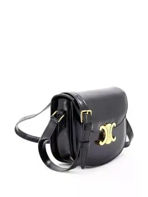 Celine Triomphe Besace Clea Flap Bag Leather Shoulder Bag