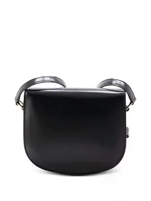 Celine Celine Triomphe Besace Clea Flap Bag Leather Shoulder Bag Black