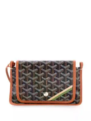 Goyard Plumet Clutch Wallet Printed Coated Canvas Crossbody Bag - Black