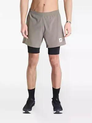 SAYSKY Pace Logo-patch Shorts - Neutrals