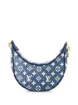 LOUIS VUITTON Loop Handbag Monogram Jacquard Denim Hobo Bag