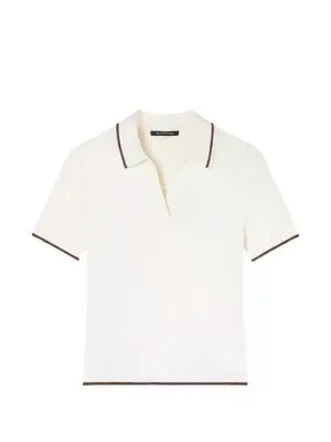 Armani Exchange Ribbed Texture T-shirt With Contrast Trim - White