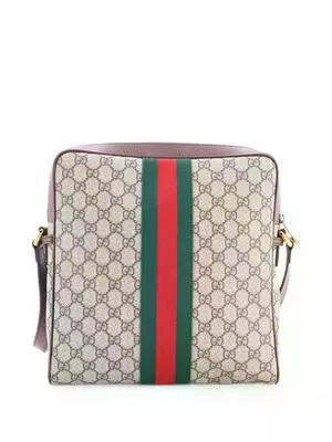 Gucci Ophidia Messenger Bag Gg Coated Canvas Medium Crossbody Bag - Brown