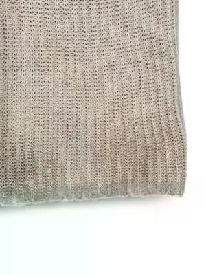 Avant Toi Ribbed-knit Frayed Snood Scarf - Neutrals