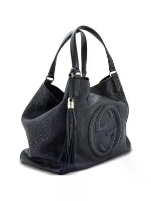 Gucci Soho Leather Shoulder Bag - Black