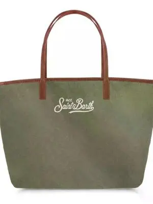 MC2 SAINT BARTH City Logo-embroidered Tote Bag - Green