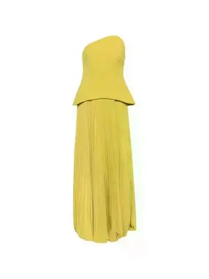 Solace London Britt Strapless Maxi Dress - Yellow