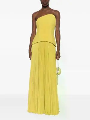 Solace London Britt Strapless Maxi Dress - Yellow