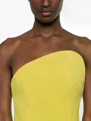 Solace London Britt Strapless Maxi Dress - Yellow