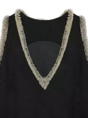 Simkhai Darcy Beaded And Fringe Mini Dress