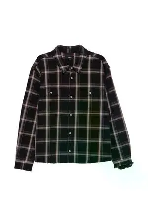 PURPLE BRAND Check-pattern Cotton Shirt - Blue