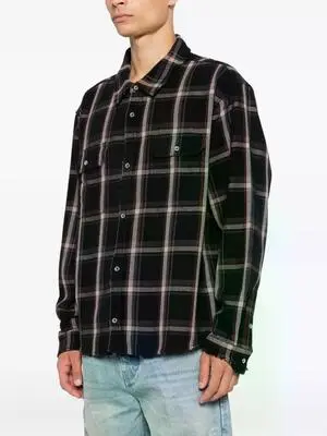 PURPLE BRAND Check-pattern Cotton Shirt