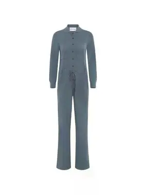 EMERSON RENALDI Drawstring Button-front Jumpsuit - Blue