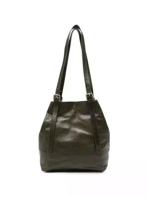 AUTENTICA 504 Buckle-detail Leather Shoulder Bag - Green