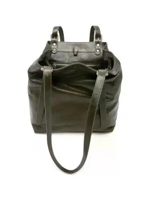 AUTENTICA 504 Leather Shoulder Bag With Buckle Detail