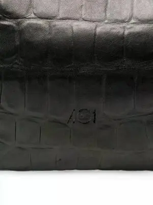 AUTENTICA 504 Croc-effect Leather Shoulder Bag