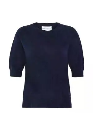 EMERSON RENALDI Short-sleeve Knitted Sweater - Blue