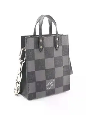LOUIS VUITTON 2021s Xs Sac Plat Damier Tote Bag - Black