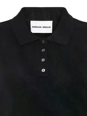 EMERSON RENALDI Short Sleeve Polo Top - Blue
