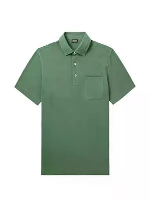Zegna Short-sleeve Chest-pocket Polo Shirt - Green