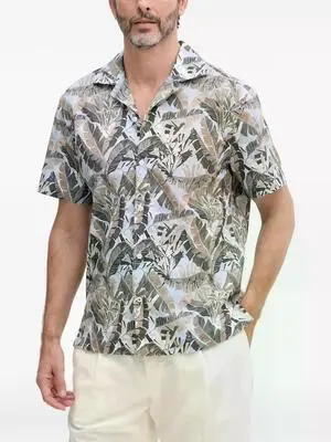 JOOP! Hanes Leaf-print Short-sleeved Shirt - Blue