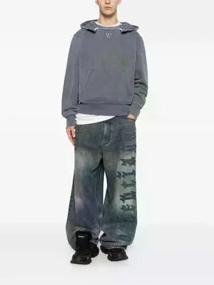 Balenciaga Faded-effect Wide-leg Jeans