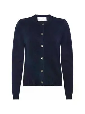 EMERSON RENALDI Navy Button-fastening Crew-neck Cardigan