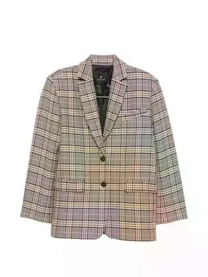 ANINE BING Quinn Check-pattern Single-breasted Blazer