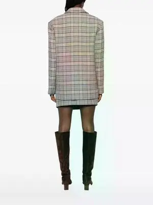ANINE BING Quinn Check-pattern Single-breasted Blazer
