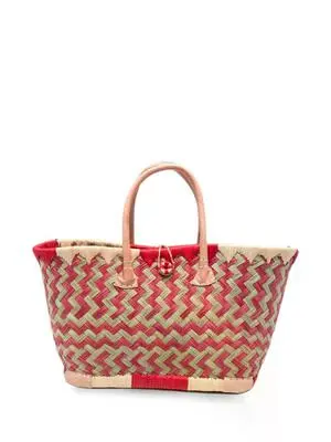 THE NINA STUDIO Clotilde Woven-design Tote Bag - Neutrals