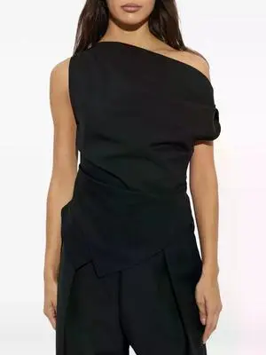 RÓHE Asymmetric Draped Top