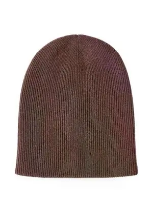 Brunello Cucinelli Cashmere English-rib Knit Beanie - Brown
