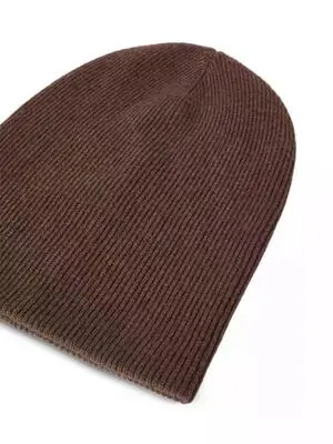 Brunello Cucinelli Cashmere English-rib Knit Beanie - Brown