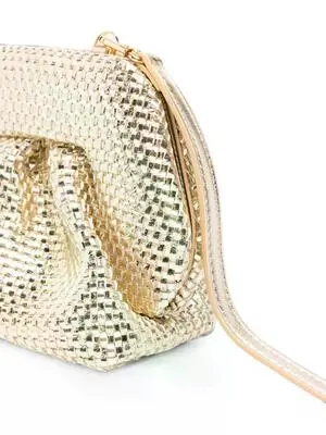 THEMOIRE Woven Effect Ruched Clutch Bag