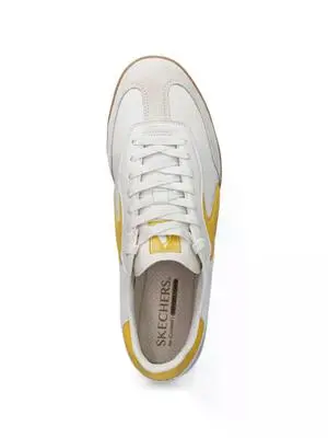 Sketchers Contrast Panel Lace-up Sneakers - White