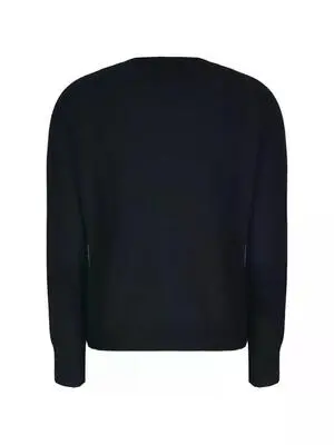 VANISÈ V-neck Ribbed-trim Sweater - Blue