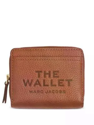 Marc Jacobs Logo-motif Grained-leather Wallet - Brown