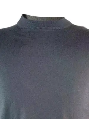 Eleventy Ribbed-trim Silk Sweater - Black