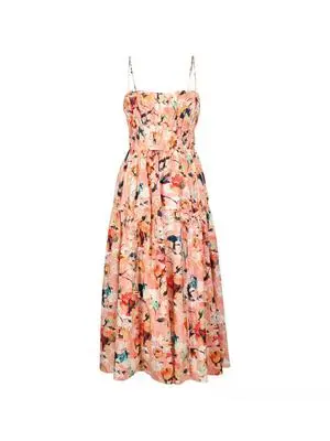 Ulla Johnson Vidri Floral-print Midi Dress - Pink