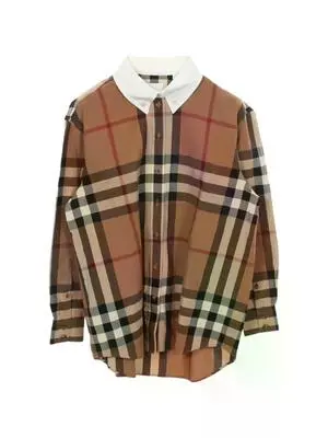 Burberry Check Button-down Shirt - Neutrals