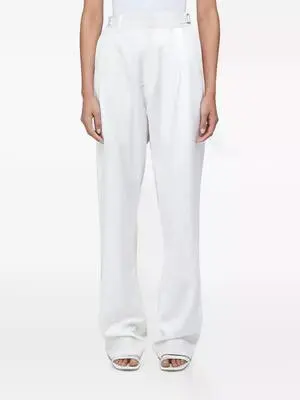 GMBH Pleated Adjustable-waist Trousers - White