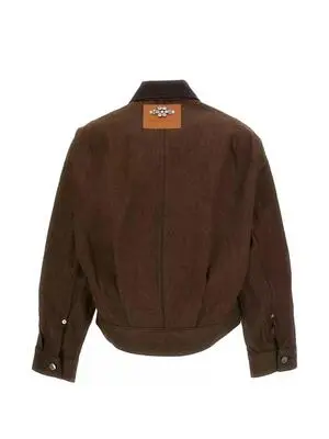 Simone Rocha Embellished-collar Cropped Denim Jacket