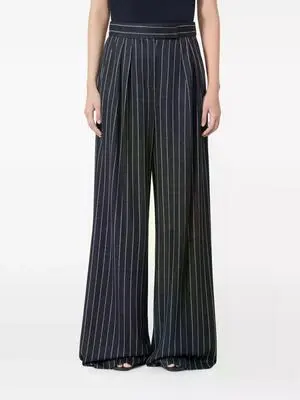Max Mara Pinstriped Pleated Trousers